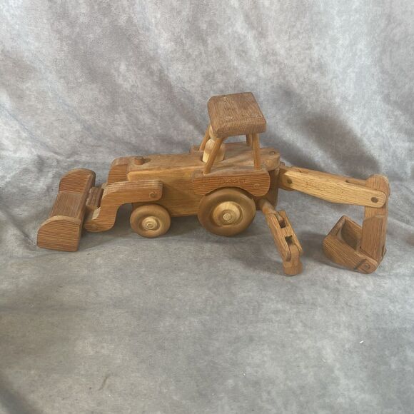 unbranded | Toys | Vintage Handmade Lil Digger Wooden Backhoeexcavator ...